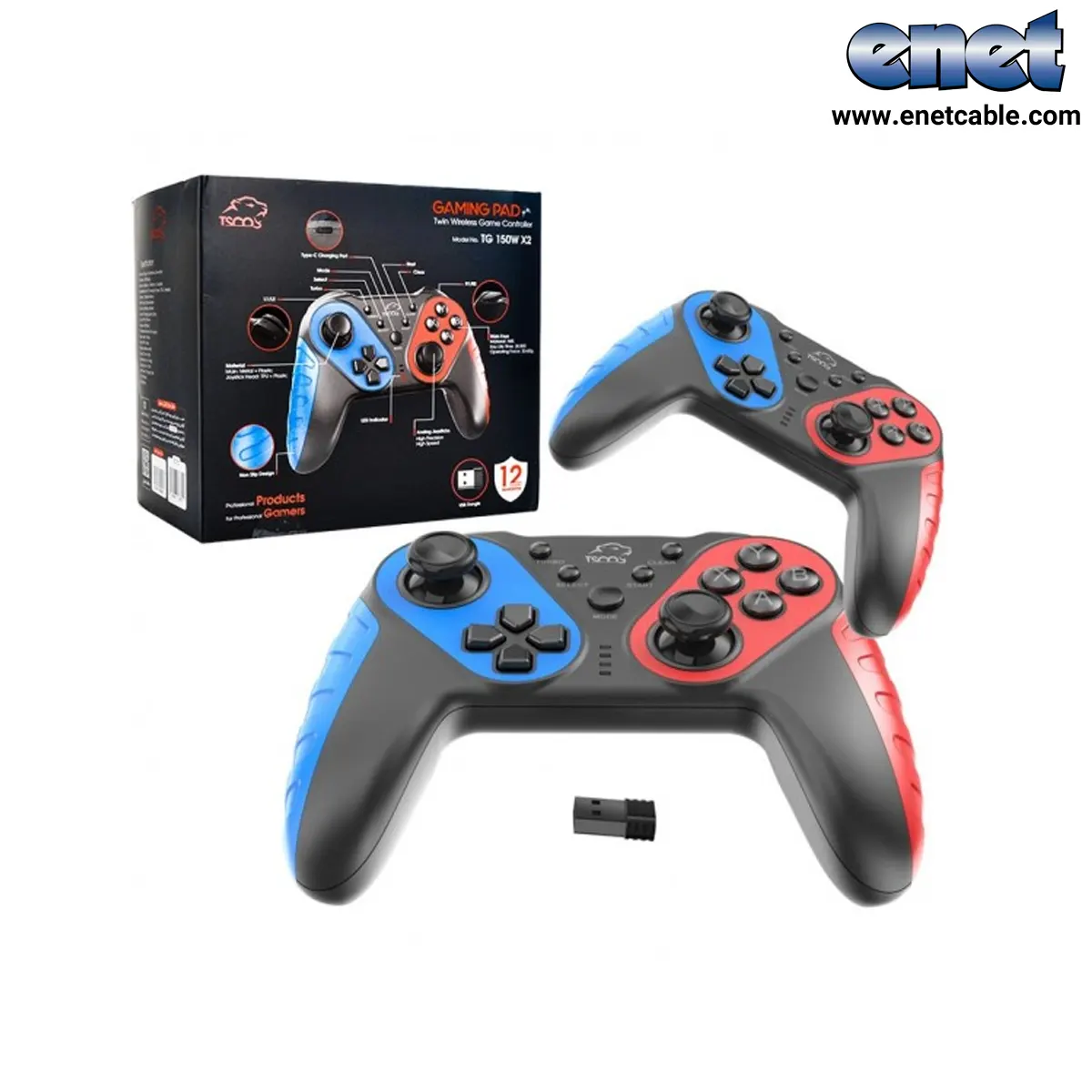 خرید و قیمت عمده گیم پد بیسیم تسکو مدل TG 150W X2 ⭐️| فروشگاه ای‌نت
