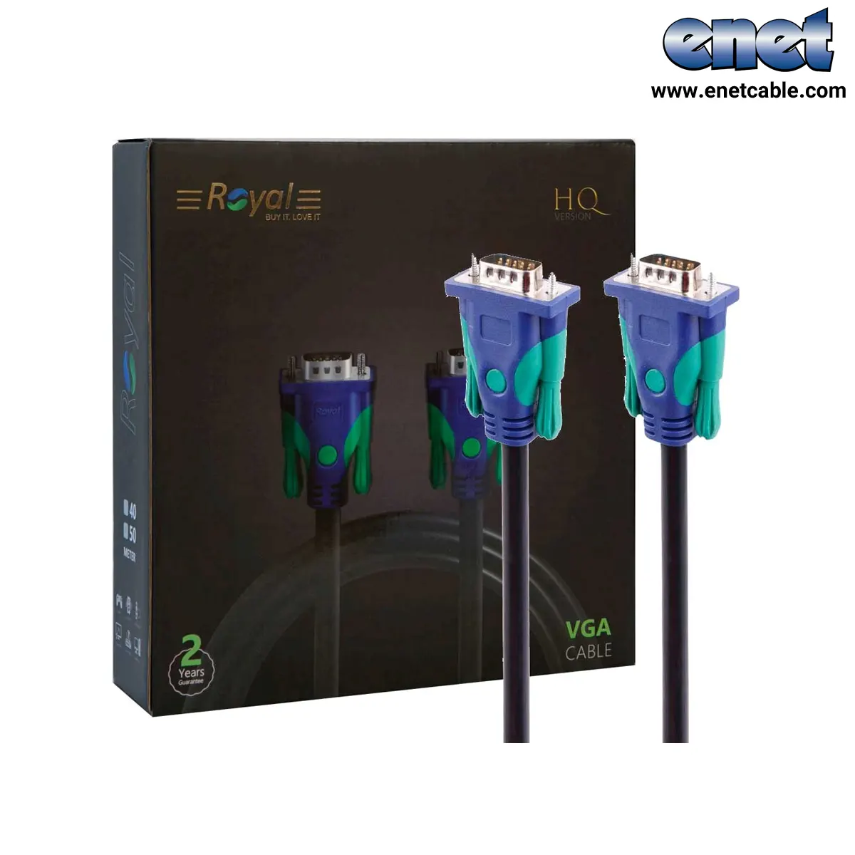 خرید و قیمت عمده کابل VGA 3+6 (10 متر) ROYAL ⭐️| فروشگاه ای‌نت