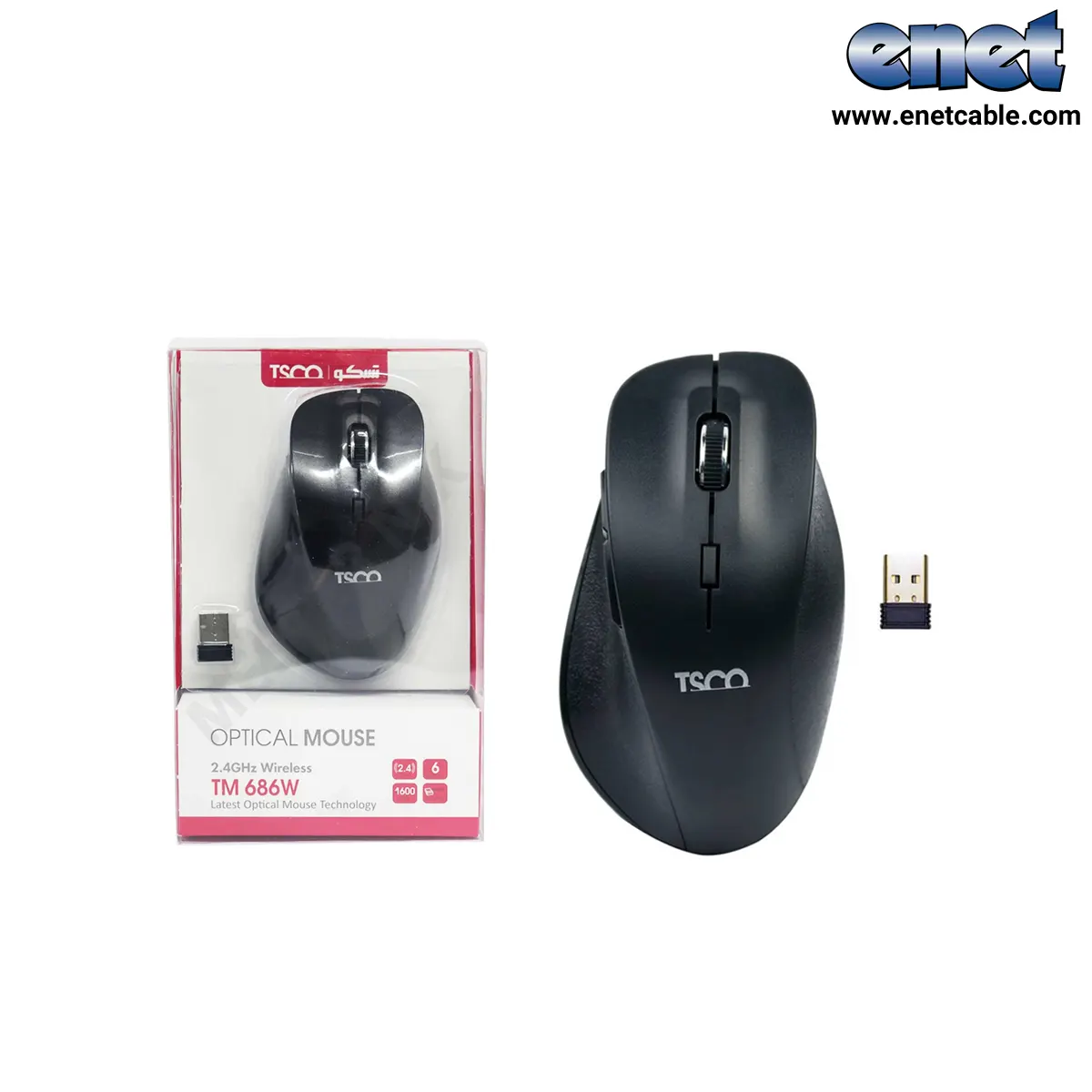 خرید و قیمت عمده موس بی سیم تسکو TSCO-TM-686 ⭐️| فروشگاه ای‌نت