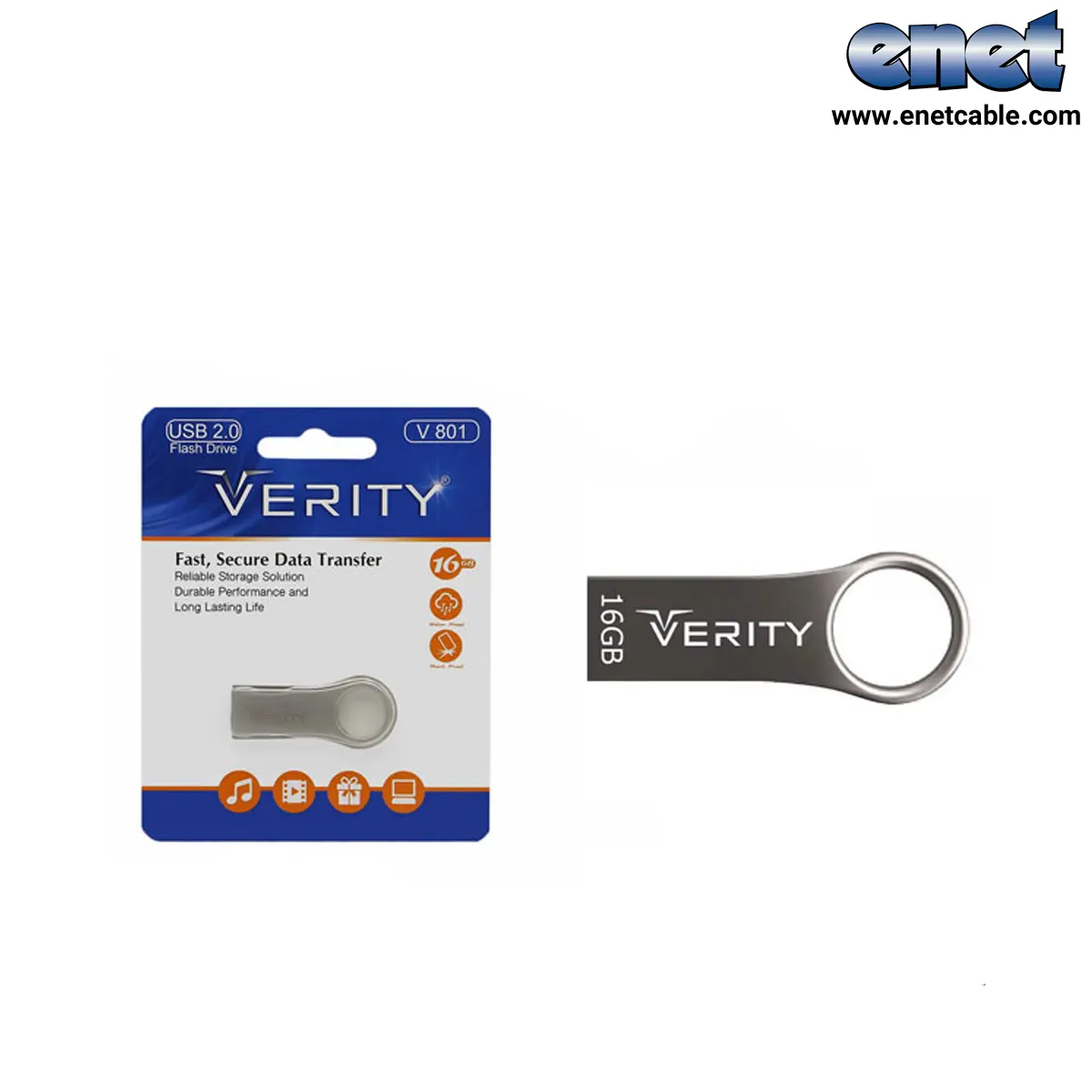 خرید و قیمت عمده فلش ۱۶ گیگ verity مدل V801 ⭐️| فروشگاه ای‌نت