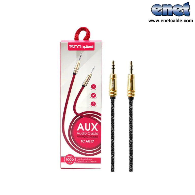 خرید و قیمت عمده کابل ۱ متری aux تسکو TSCO-TC AU17 ⭐️| فروشگاه ای‌نت