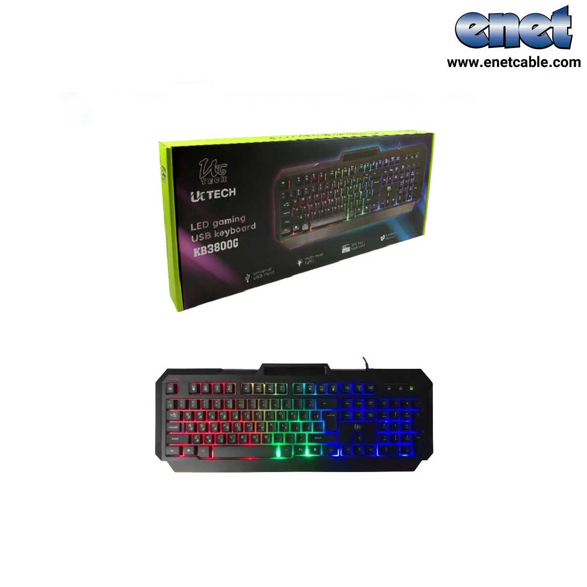 خرید و قیمت عمده کیبورد گیمینگ UCTECH-3800G ⭐️| فروشگاه ای‌نت