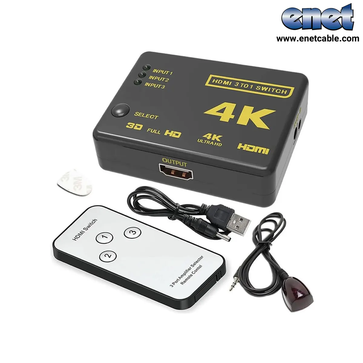 خرید و قیمت عمده سوئیچ HDMI-4K ULTRA HD سه پورت باریموت مدل SY-301 ⭐️| فروشگاه ای‌نت