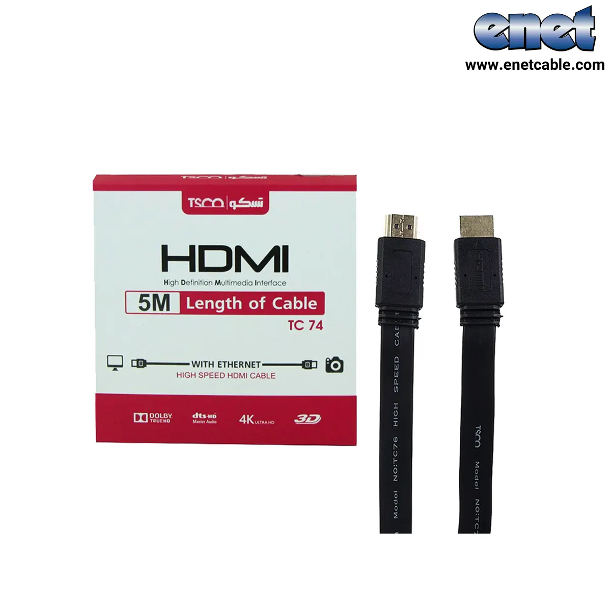 خرید و قیمت عمده کابل ۵ متری HDMI TSCO TC74 ⭐️| فروشگاه ای‌نت