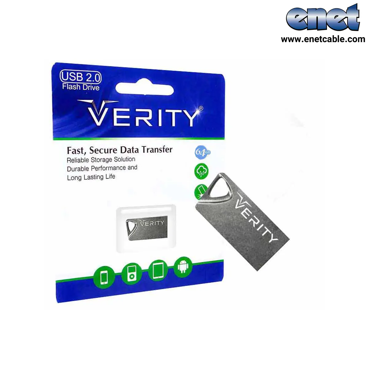 خرید و قیمت عمده فلش ۶۴ گیگ وریتی VERITY-V812 ⭐️| فروشگاه ای‌نت