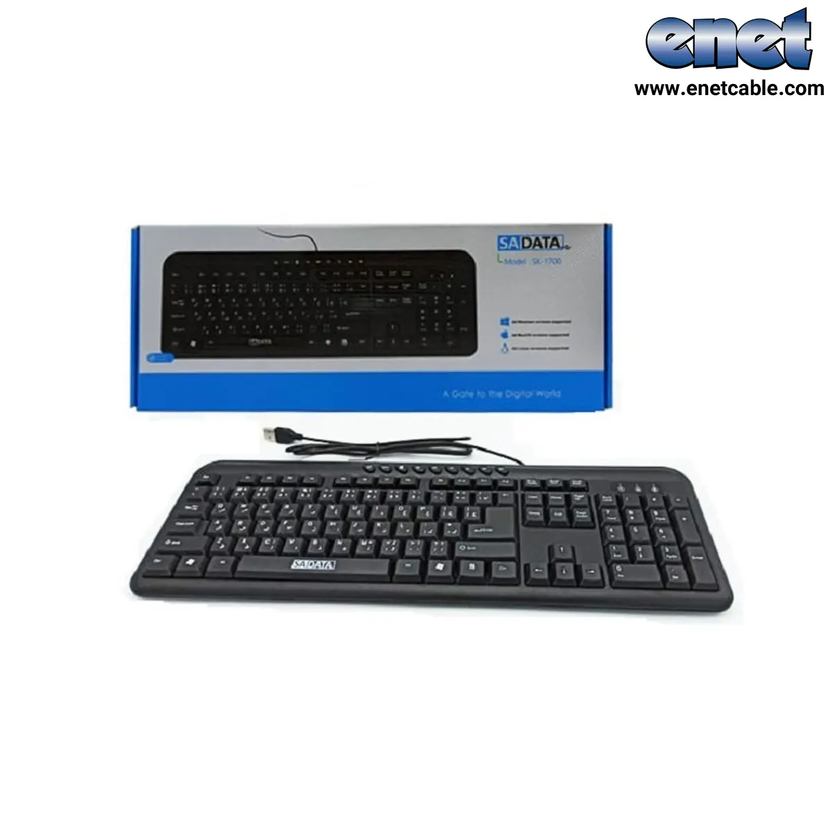 خرید و قیمت عمده کیبورد سیم دار مولتی مدیاSADATA مدل SK-1700 ⭐️| فروشگاه ای‌نت