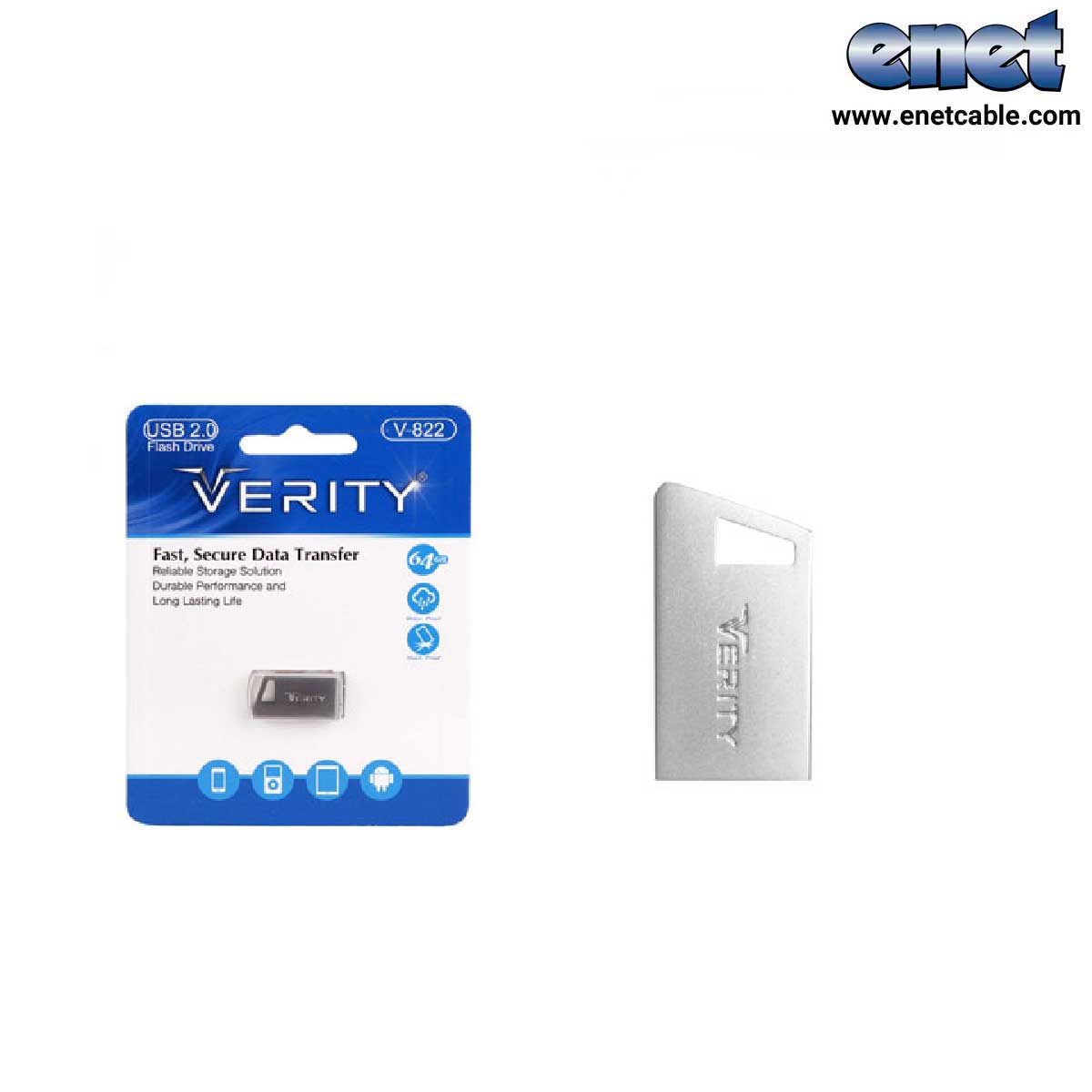 خرید و قیمت عمده فلش ۶۴ گیگ وریتی Verity V822 ⭐️| فروشگاه ای‌نت