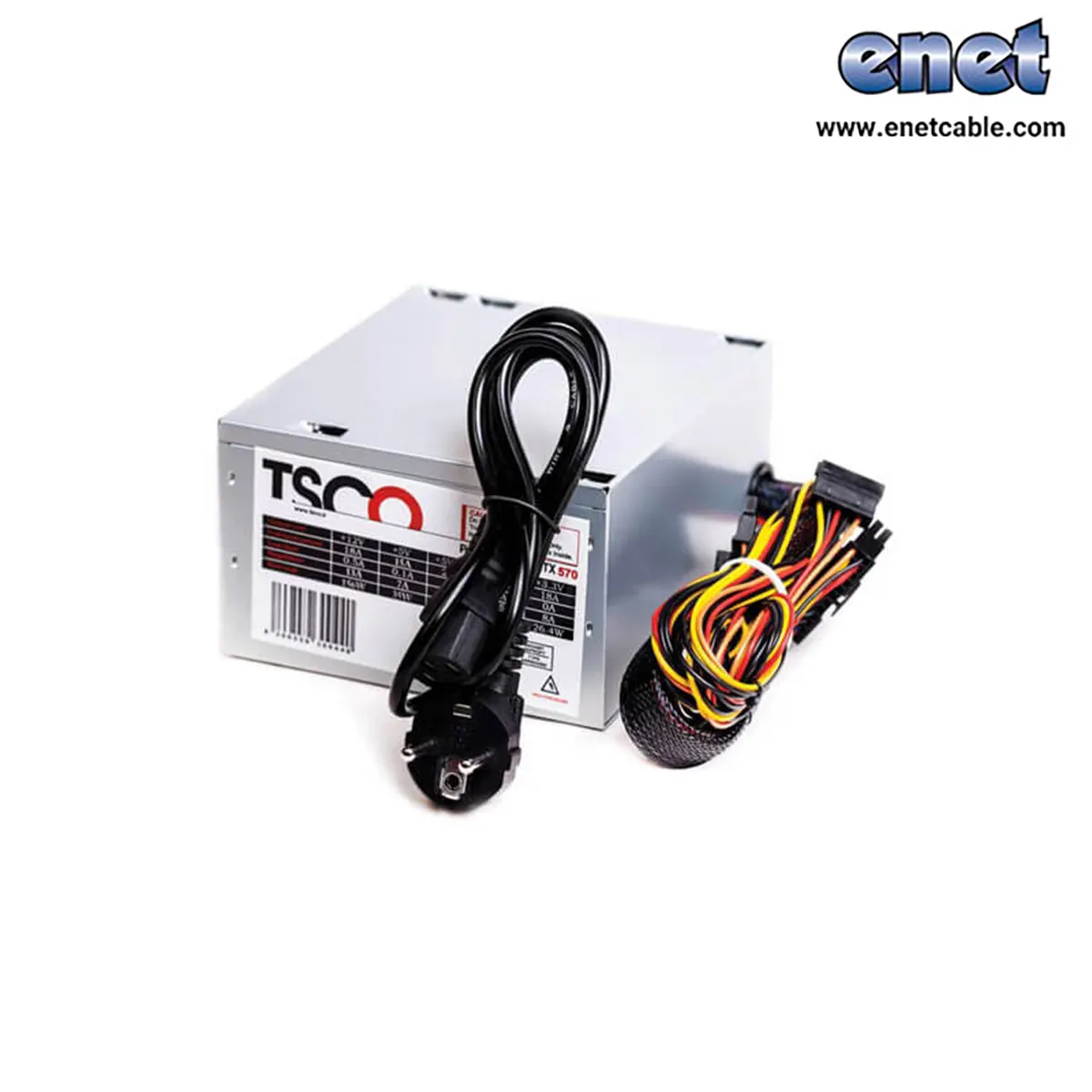خرید و قیمت عمده پاور کیس تسکو TSCO TP-570 +کابل برق ⭐️| فروشگاه ای‌نت