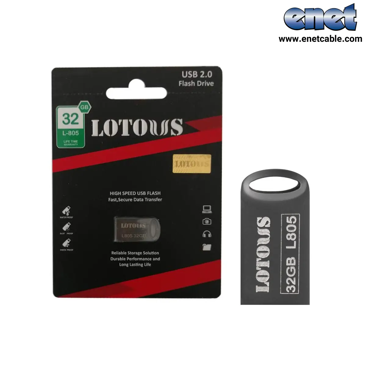 خرید و قیمت عمده فلش ۳۲ گیگ LOTOUS مدل L805 ⭐️| فروشگاه ای‌نت