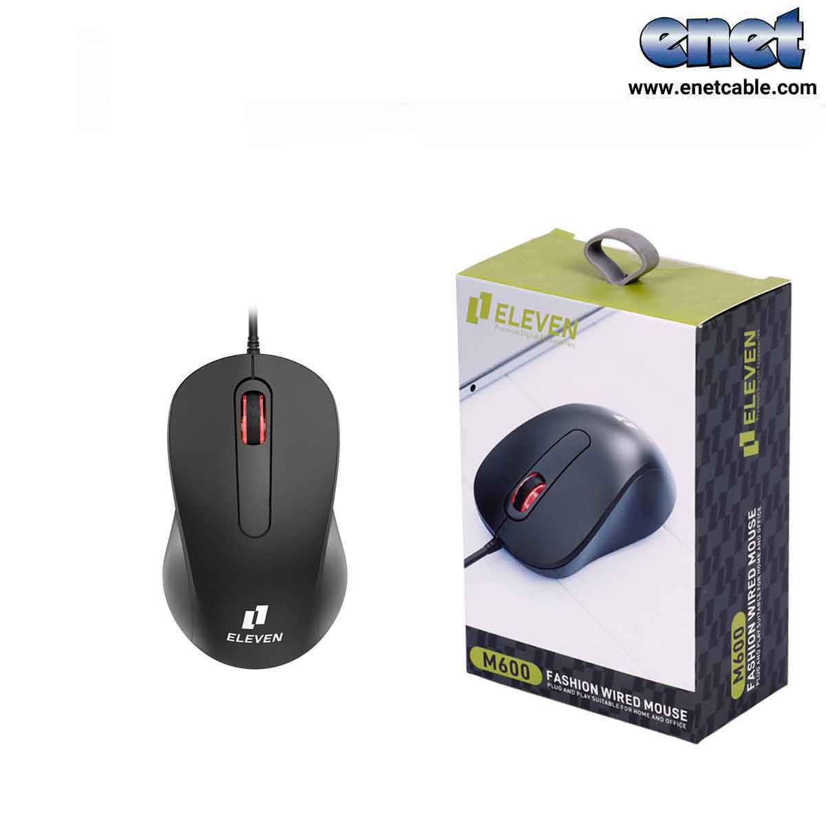 خرید و قیمت عمده موس سیمدار الون ELEVEN-M600 ⭐️| فروشگاه ای‌نت