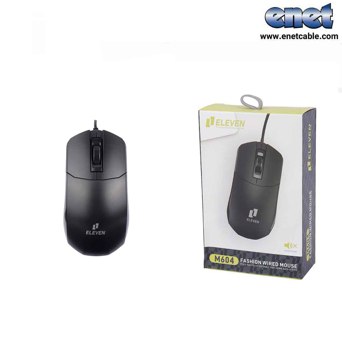 خرید و قیمت عمده موس سیم دار M604 الون/ELEVEN ⭐️| فروشگاه ای‌نت