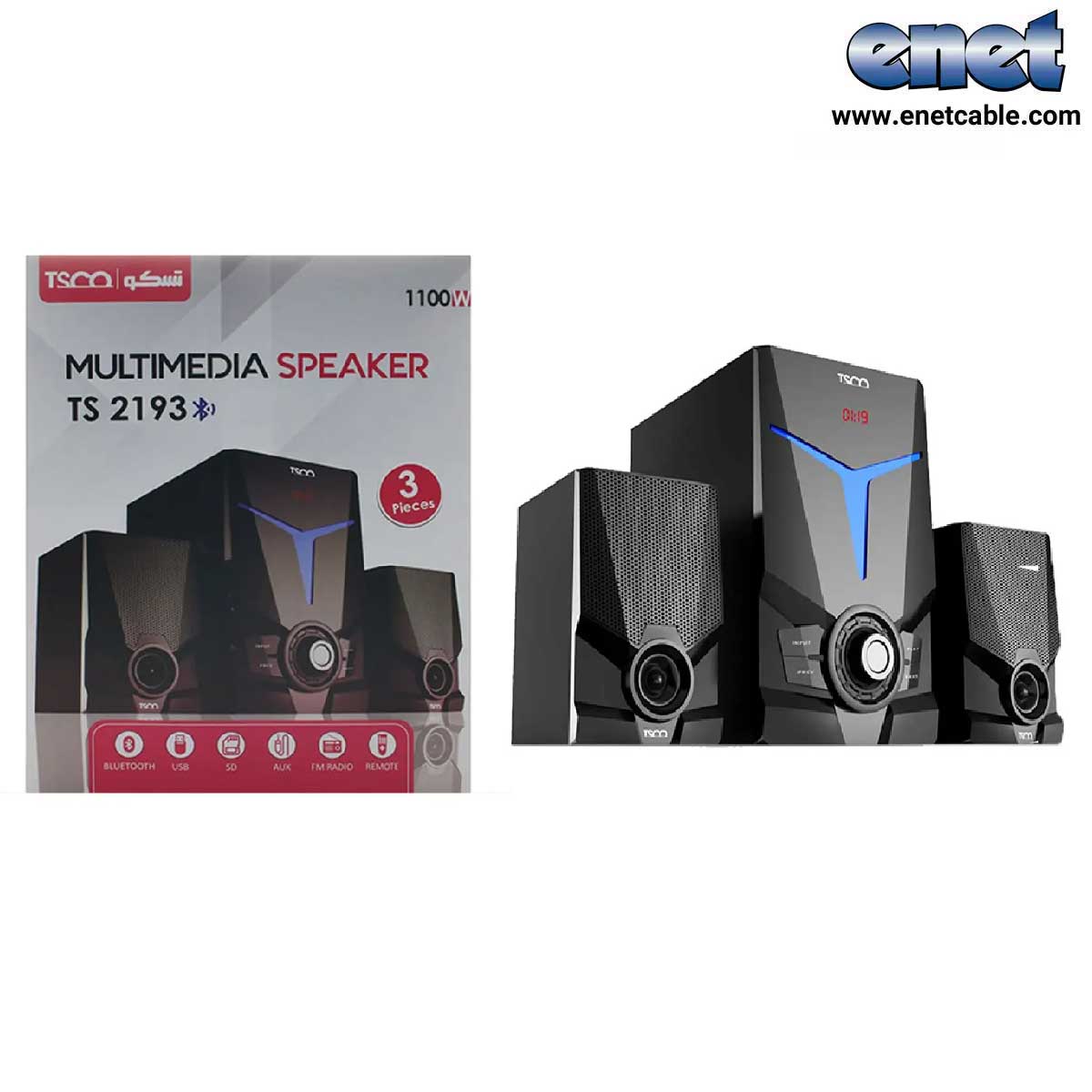 خرید و قیمت عمده اسپیکر سه تکه بلوتوثی تسکو TSCO TS2193 ⭐️| فروشگاه ای‌نت