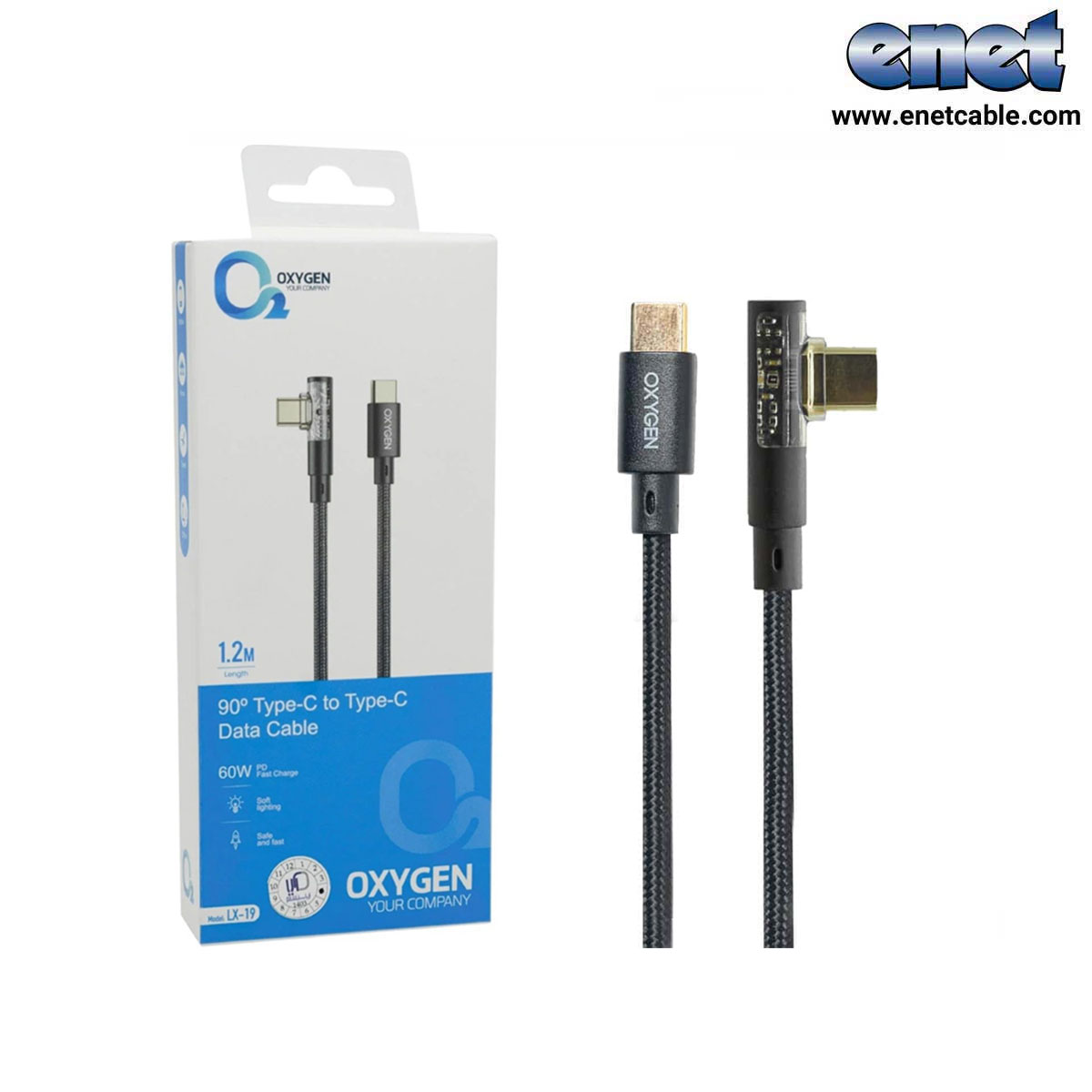 خرید و قیمت عمده کابل دو سر تایپ سی اکسیژن OXYGEN LX-19 ⭐️| فروشگاه ای‌نت