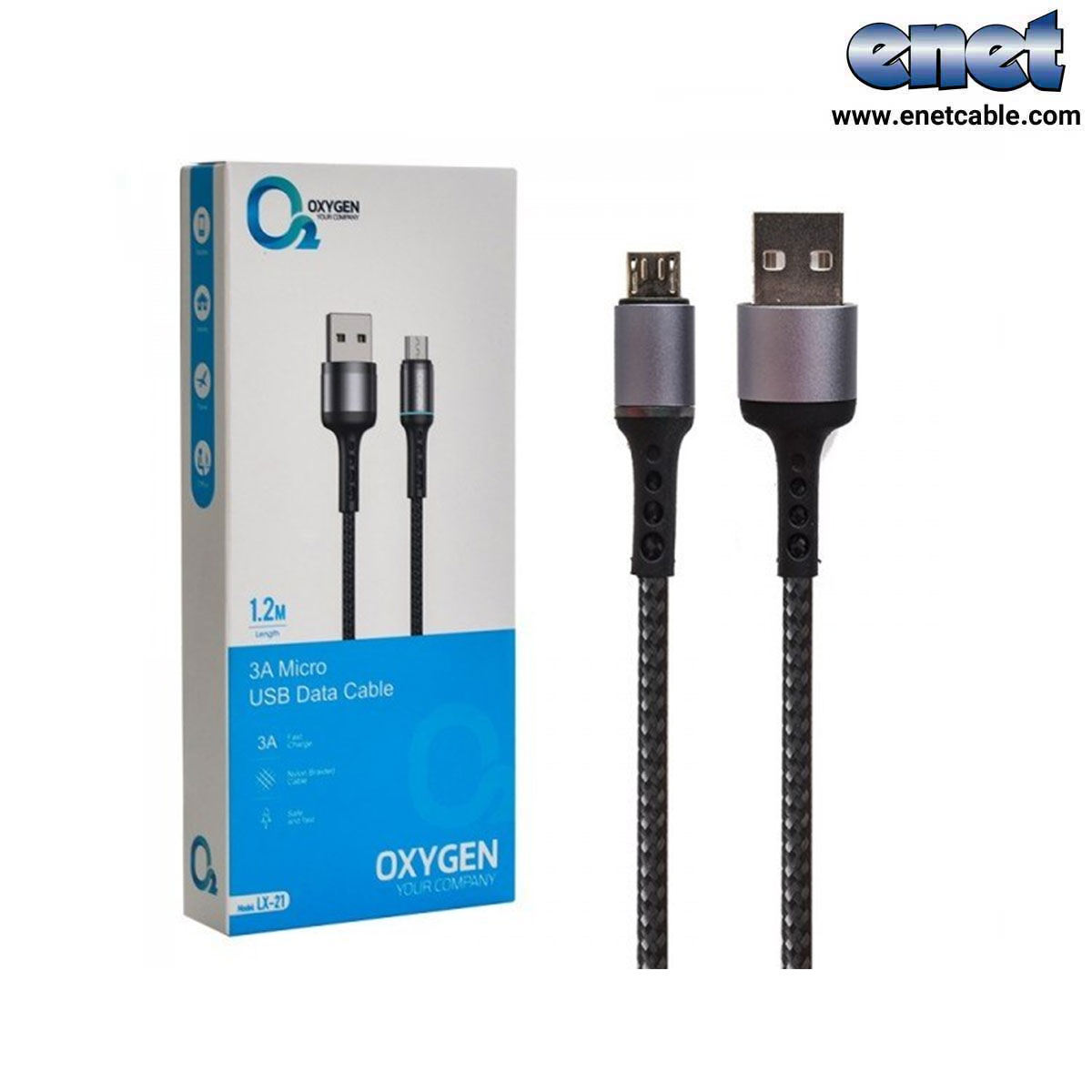 خرید و قیمت عمده کابل شارژ میکرو اکسیژن OXYGEN LX-21 ⭐️| فروشگاه ای‌نت